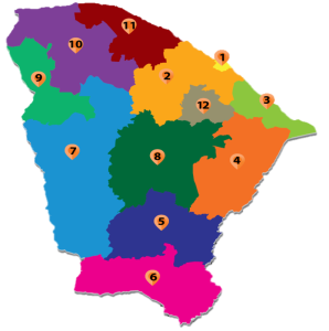 Mapa de Regiões - Ceará - Portfolio Formação